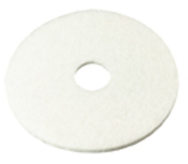 SSS/3M 17" White Super Polish Pad 4100, 5/Cs. | Triple S