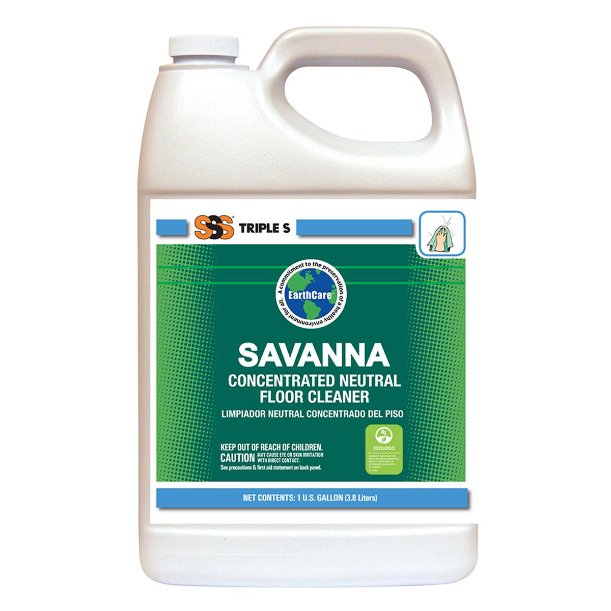 SSS EarthCare Savanna Concentrated Floor Cleaner, 4x1 Gal. | Triple S
