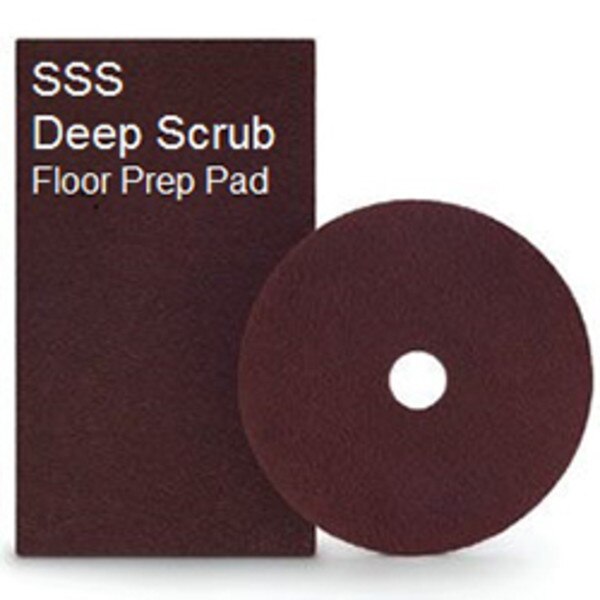 SSS 20" Deep Scrub Floor Prep Pad, 10/Cs. | Triple S