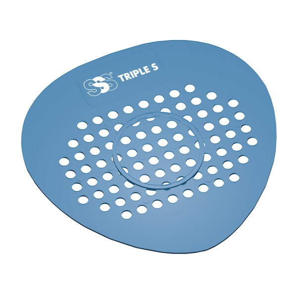 SSS Flat Urinal Screen, Blue, Pleascent Scent, 6x12/Cs. | Triple S
